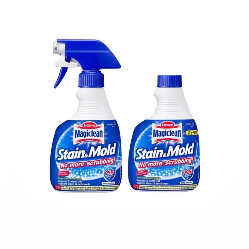 Magiclean Bathroom Stain and Mold Remover Trigger Spray(400ml) / Refill ...