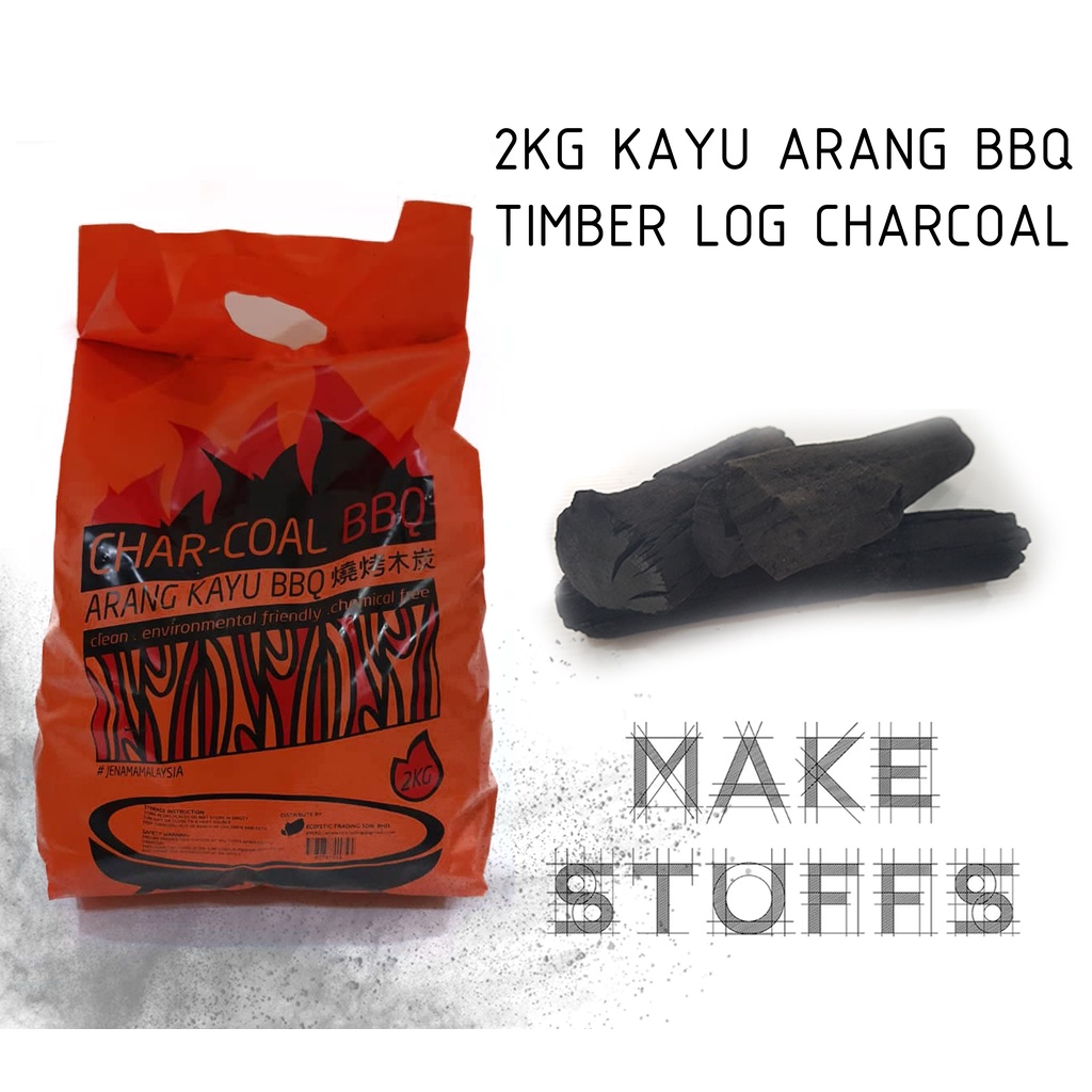 2KG KAYU ARANG BBQ BARBEQUE CHARCOAL WOOD TIMBER LOG TYPE CAMPING ...