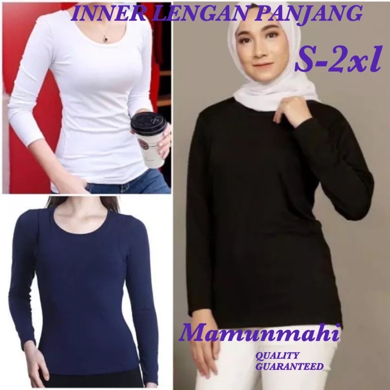 🔥HIGH QUALITY COTTON🔥INNER BAJU PEREMPUAN LENGAN PANJANG | Shopee Malaysia