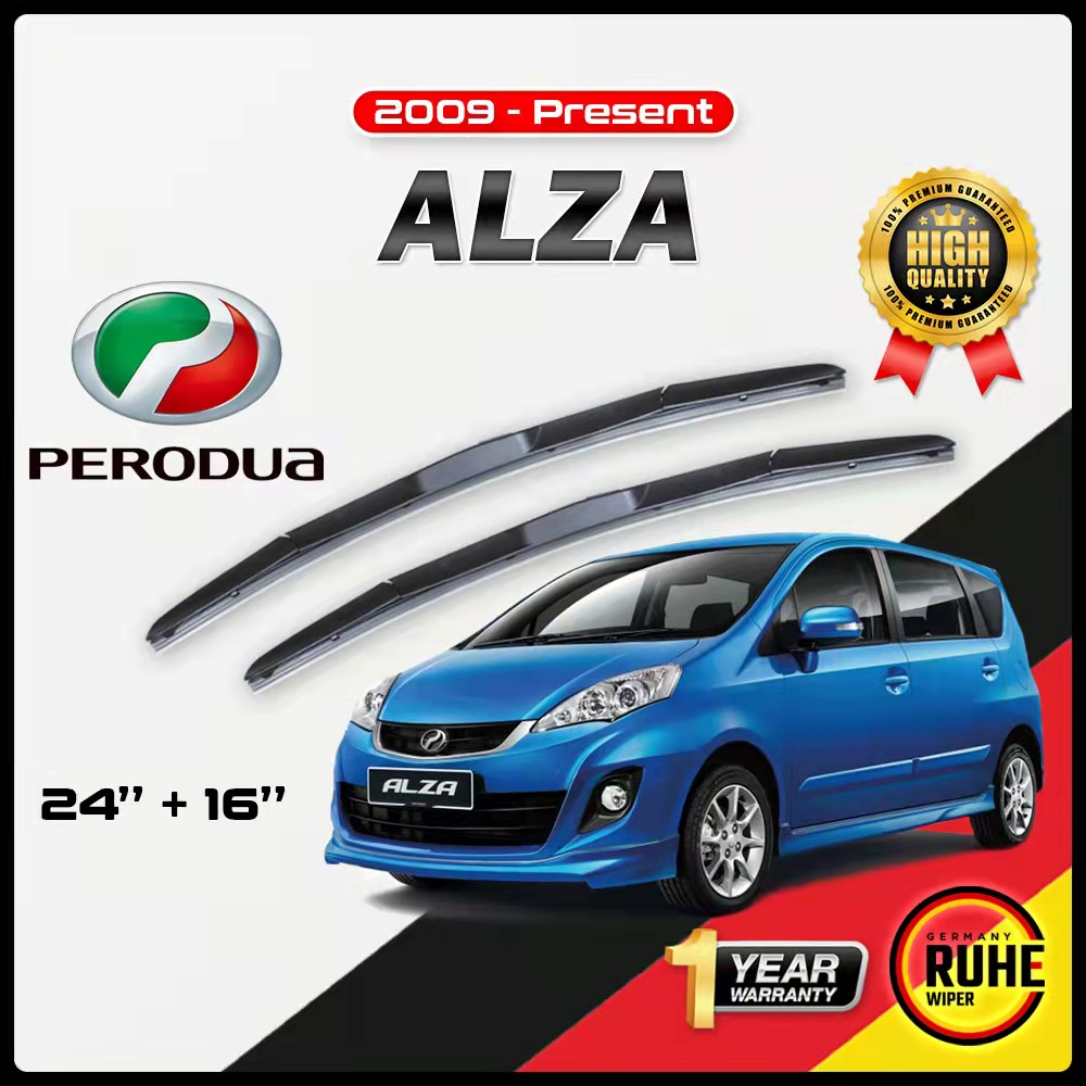 Perodua Alza 2009 - 2019 Silicone Car Wiper Premium Quality Windshield ...