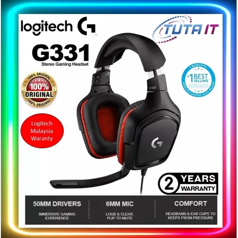 Logitech G331 Stereo Gaming Headset(981-000759)Logitech Malaysia Stock With Local Warranty ...