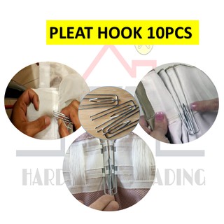 [10PCS] CURTAIN HOOK CURTAIN PLEAT HOOK CAKUK BESI LANGSIR PENYANGKUT ...