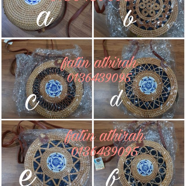 Beg rotan rattan bali new design marble | Shopee Malaysia