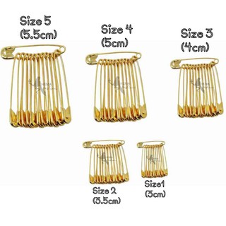 safety pin / saree pin / lock pin / gold colour / size2(3.5cm) | Shopee ...
