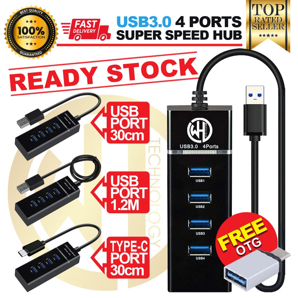 USB HUB 3.0 5Gbps 4 Ports Super Speed High Quality Computer Peripherals ...