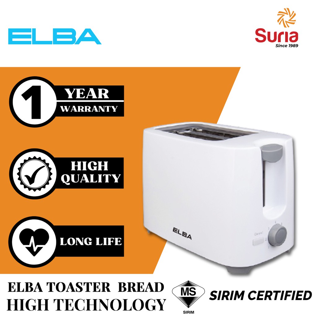 (Ready Stock)Elba 700W 2-Slice Slot Toaster with 7-Level Browning ...