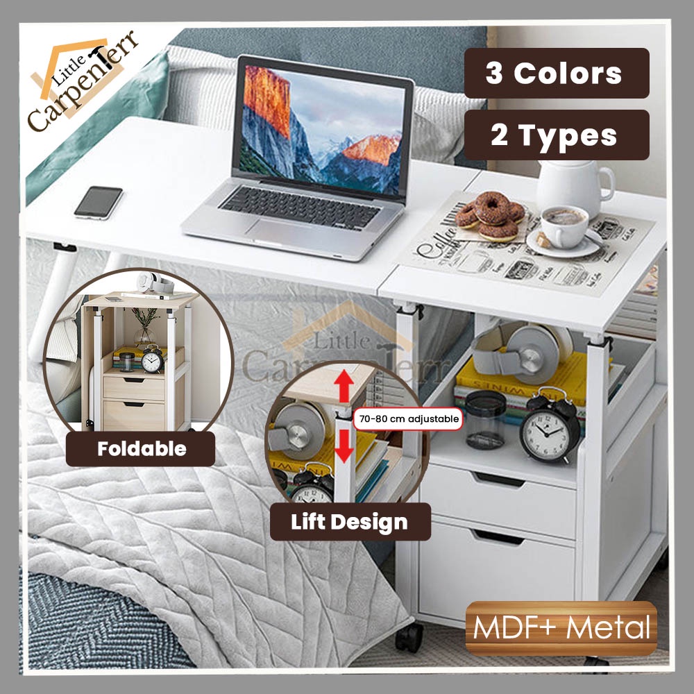 Little Carpenterr 2 In 1 Trolley + Foldable Table Wooden Cabinet ...