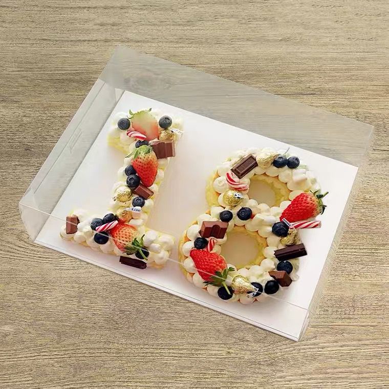 Rectangle Cake Box / Number Cake Box / Transparent PVC Packaging Box ...