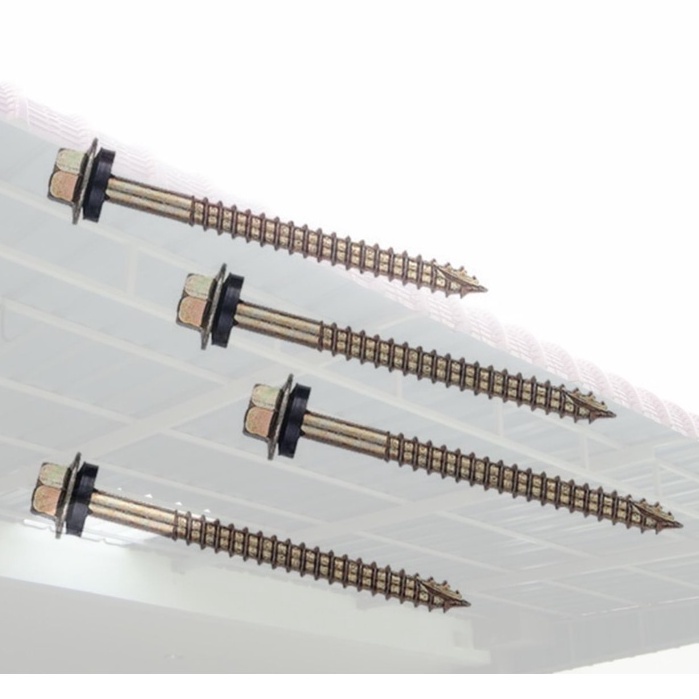 Skru Atap Skru Ikat kayu Skru Bumbung / For Wood Hex Head Roofing Self ...