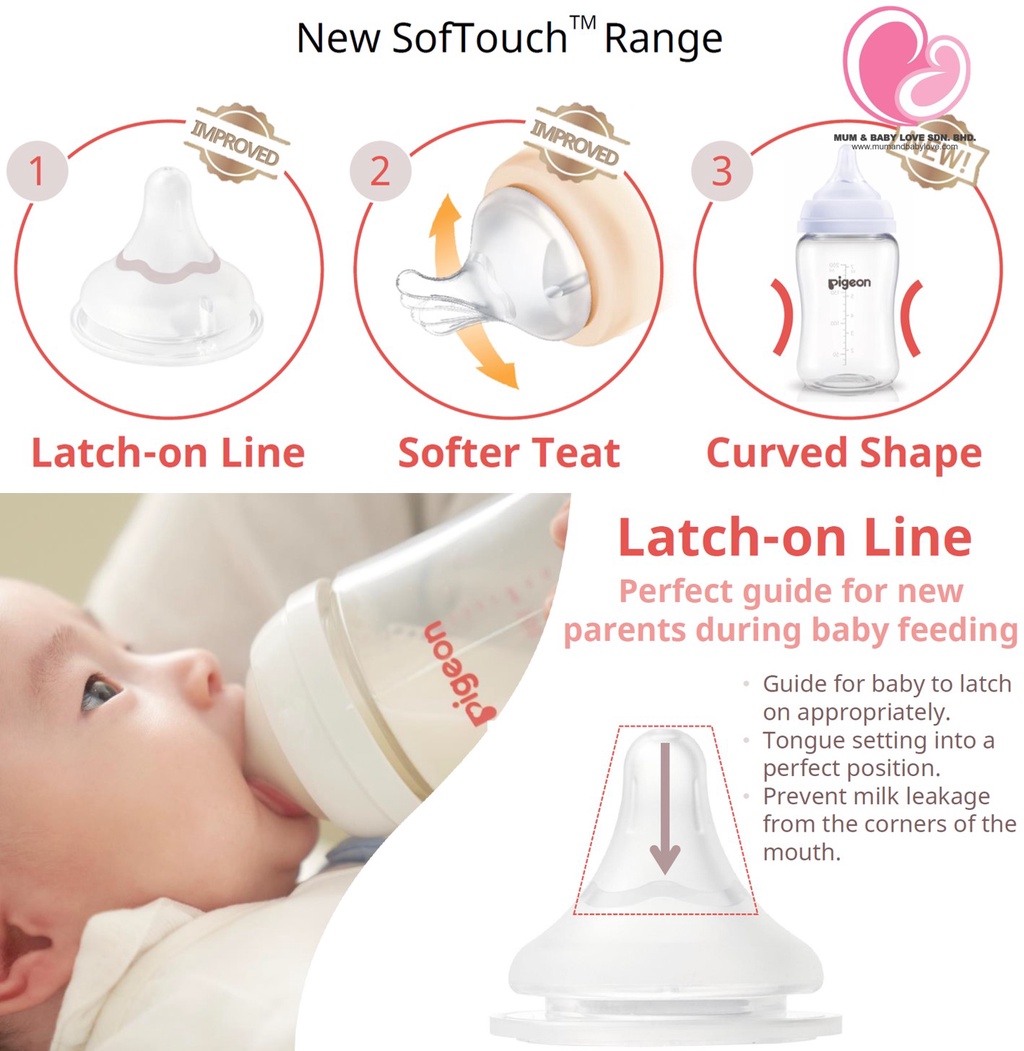 Pigeon SS size Wide Neck Softouch Bottle Teat/ Nipple (1pc) | 0 Months+ ...