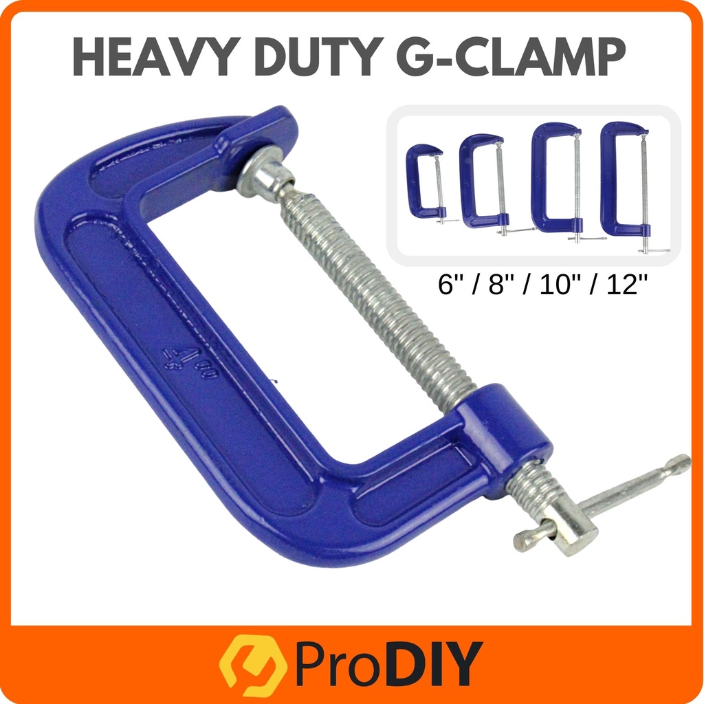 Heavy Duty G-Clamp For Woodwork Metalwork Construction G-Pengapit Apit ...
