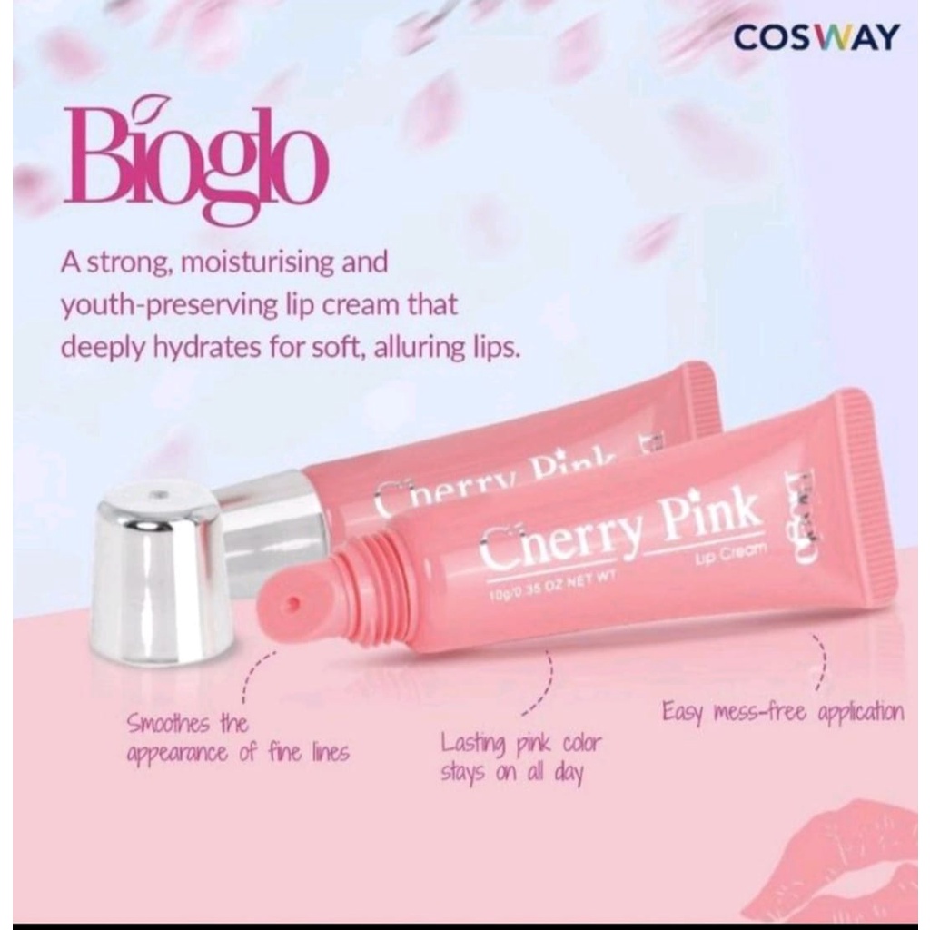 COSWAY Bioglo Cherry Pink Lip Cream 10g | Shopee Malaysia