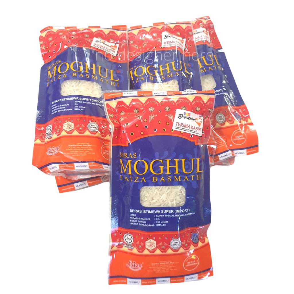 Moghul Faiza Basmathi Beras 250gm 10 pack per order | Shopee Malaysia
