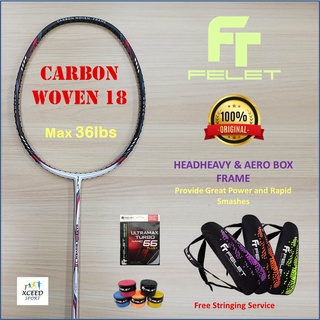 FELET BADMINTON RACKET CARBON WOVEN 18(100% Original) | Shopee Malaysia