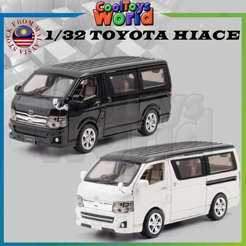 1 /32 Toyota Hiace Van Diecast Model Simulation Alloy Car Bus Pull Back ...