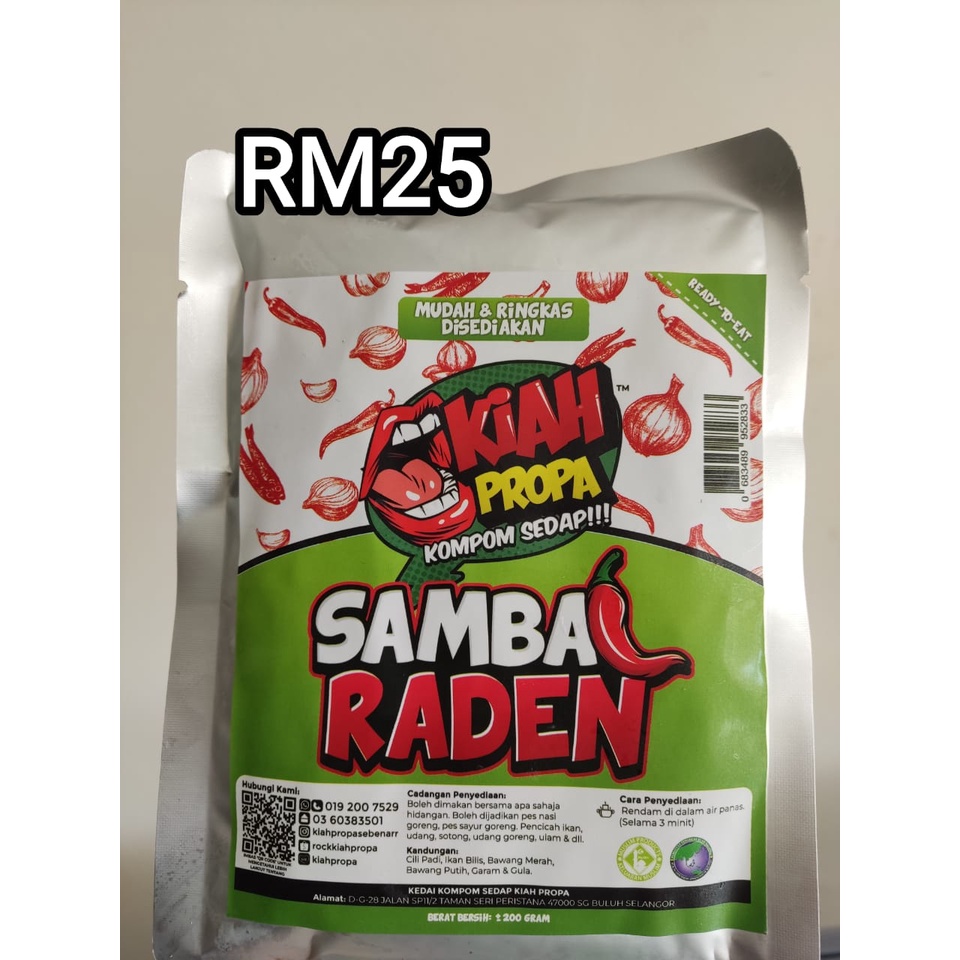 SAMBAL RADEN BY KIAH PROPA | Shopee Malaysia