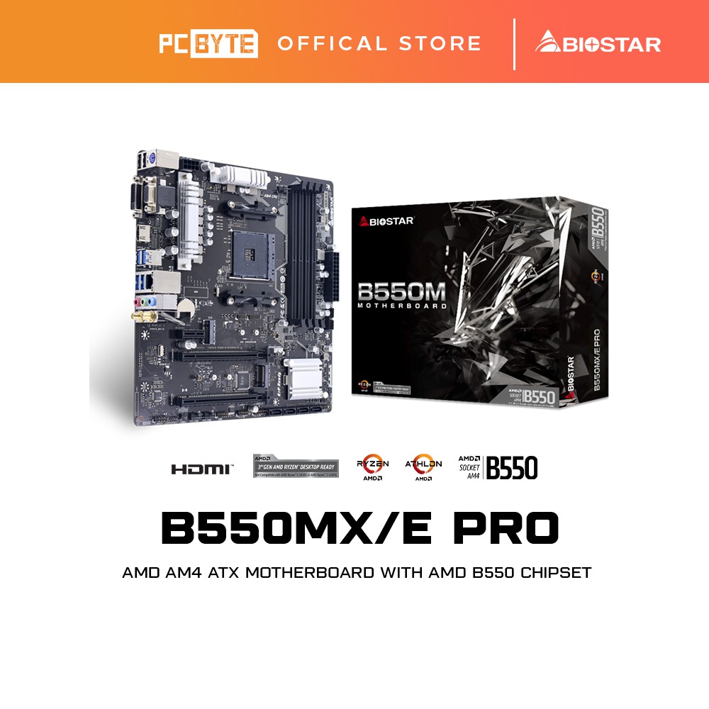 Biostar AMD B550MX/E PRO Micro ATX AM4 Motherboard | Shopee Malaysia