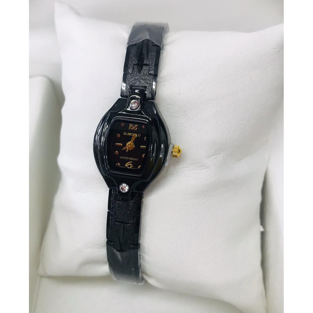 SLIM GOLD Watch For Women With Box | Shopee Malaysia