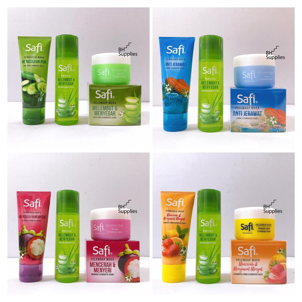 SAFI Basic Skincare Set 3in1 (Set Aloe Vera / Manggis / Gamat ...
