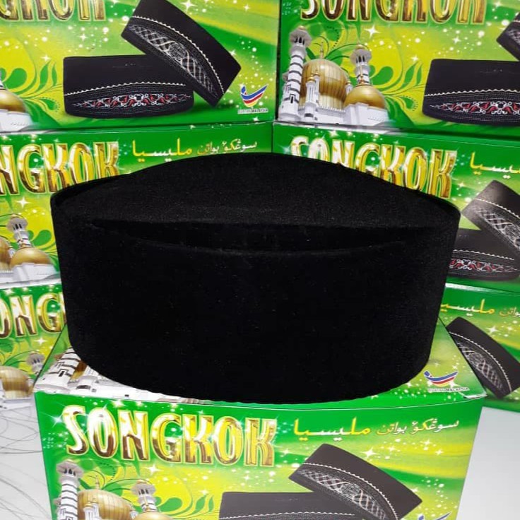 SONGKOK DEWASA PLUS SIZE [GUNUNG] 23 1/4" hingga 24 ( Tinggi songkok 4 ...