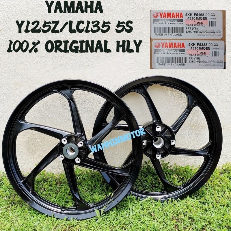 100% ORIGINAL HLY YAMAHA CAST WHEEL 5XK 125Z Y125 Y125ZR Y15ZR Y16ZR LC135 RS150 SPORTRIM 6 ...