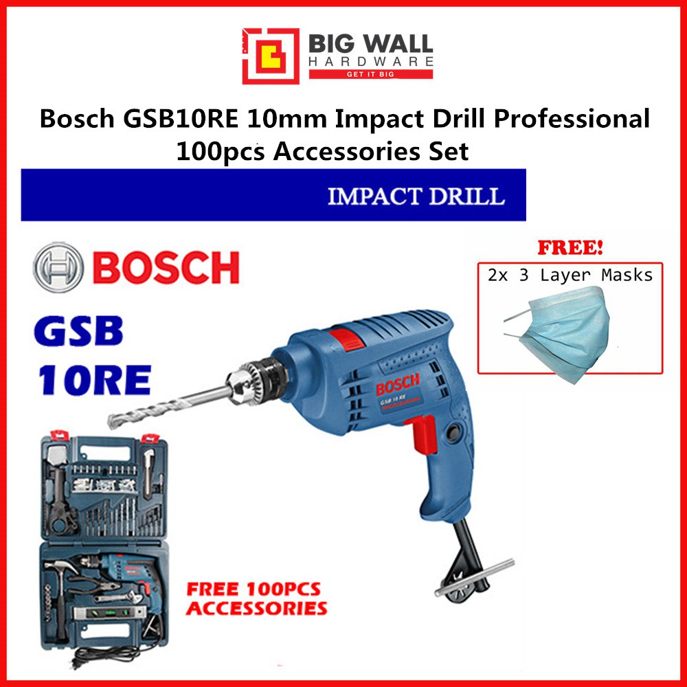 BOSCH Impact Drill GSB 10RE Big Wall Hardware | Shopee Malaysia