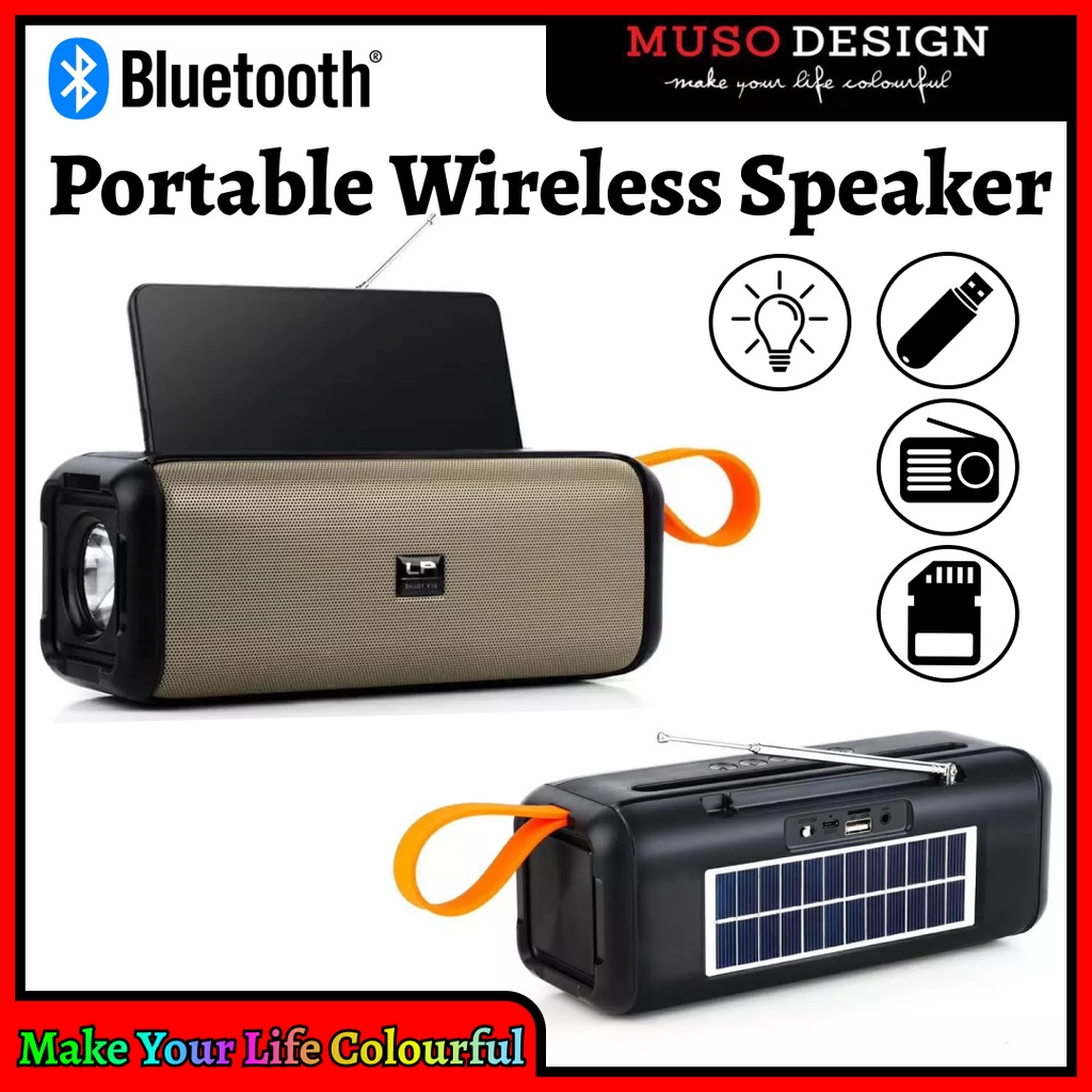 LP-V16 TWS Wireless Bluetooth Portable Speaker / Solar Rechargeable ...