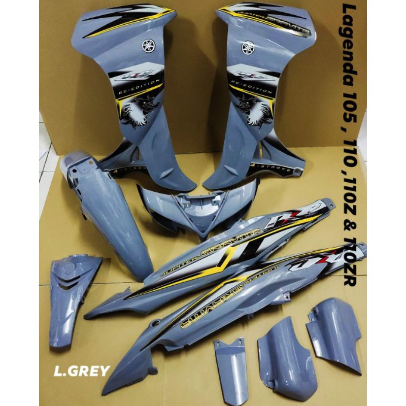 coverset dan sticker yamaha lagenda 105 , 110 , 110Z dan 110ZR grey ...