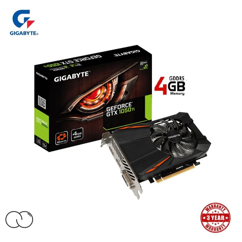 GIGABYTE GeForece GTX 1050Ti 4GB DDR5 GPU | GTX 1050 Ti GDDR5 Graphic ...