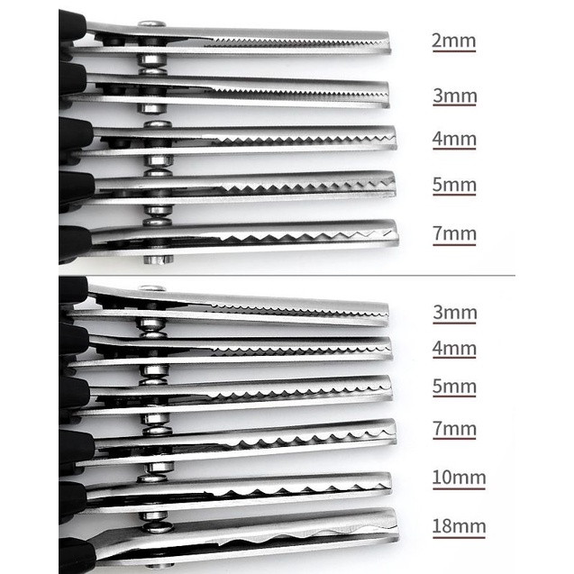 Gunting Kain Bergerigi /Gunting Kain Zigzag / Zig zag scissors | Shopee ...