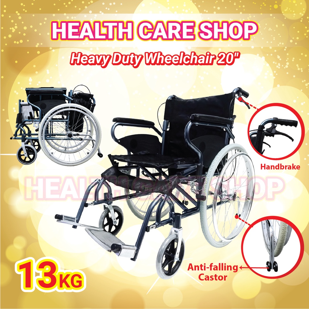 Heavy Duty Lightweight Wheelchair (20" Seat) | Shopee Malaysia