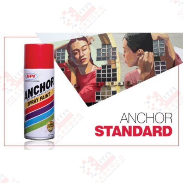 DPI ANCHOR AEROSOL SPRAY PAINT STANDARD COLOUR 400ML (12TIN/CTN ...