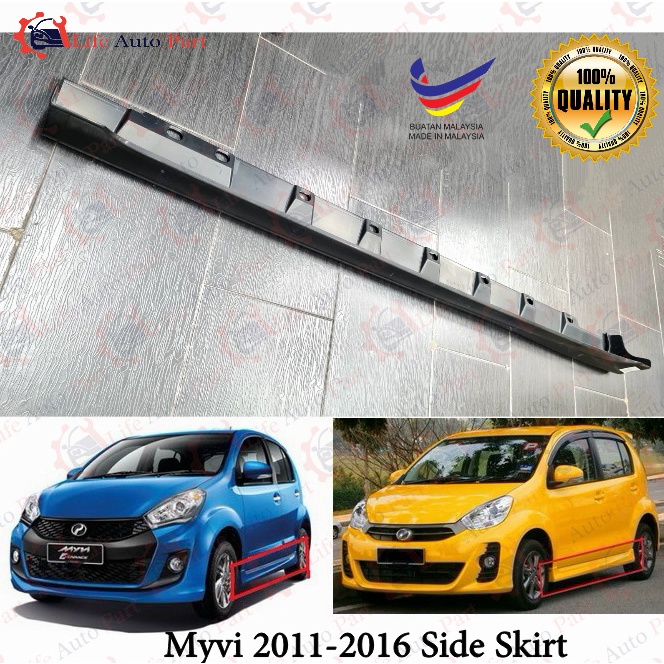 Perodua Myvi 2011-2016 Myvi Lagi Best / Icon Side Skirt (Material: PU ...