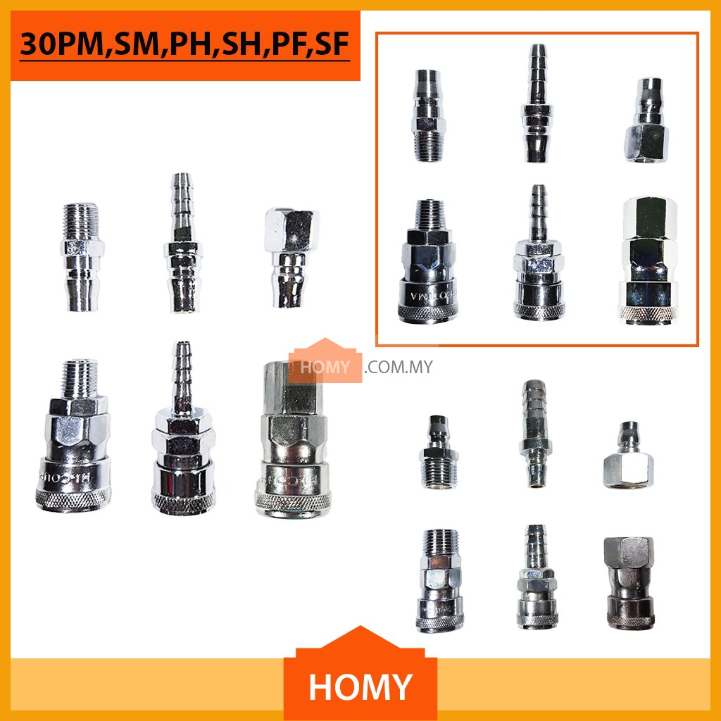 HOMY 30PM,30SM,30PH,30SH,30PF,30SF Air Coupler Hi Cupla Plug Socket ...