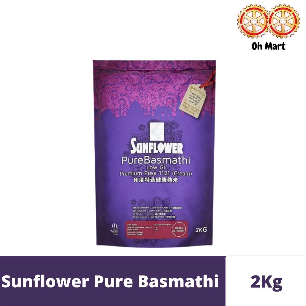 Sunflower Pure Basmathi 2kg | Shopee Malaysia