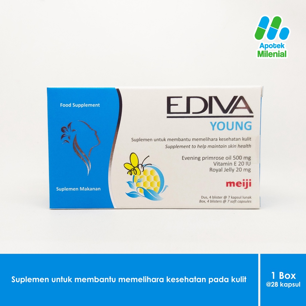 Ediva YOUNG SKIN NUTRITION SKIN Supplements EVENING PRIMROSE OIL ROYAL JELLY | Shopee Malaysia