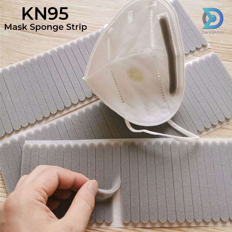Anti Haze Mask Sponge Strips 100PCS Gray Latex Mask Sponge Disposable ...
