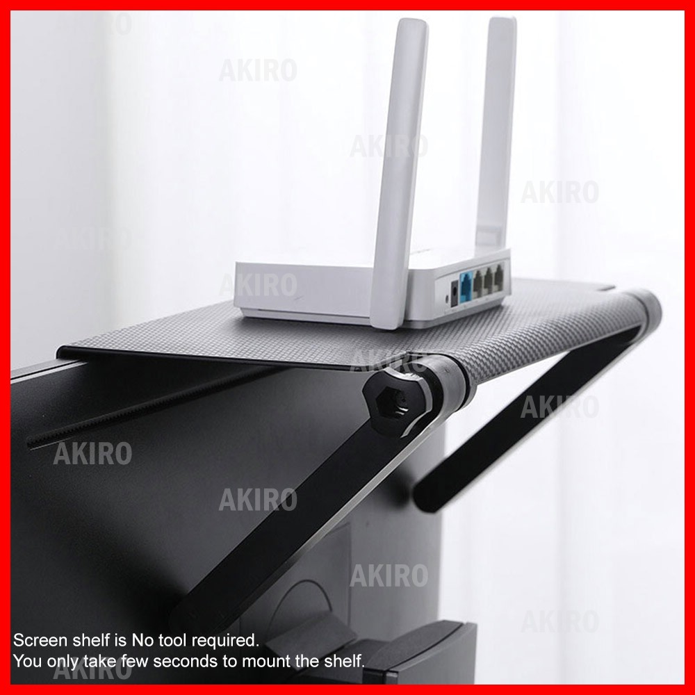 Skrin TV Kotak TV Caddy Bracket Penyimpanan Rak Atas Stand Monitor ...