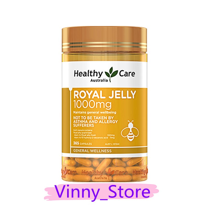 (Ready Stock) Healthy Care Royal Jelly 1000mg ( 365 Capsules ) | Shopee ...