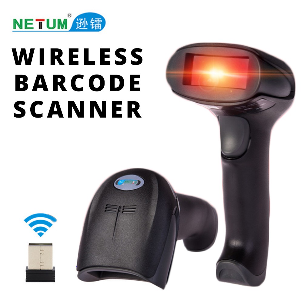 NTEUMM Hi-Speed Anti Shock USB Wired Wireless Barcode Scanner Handheld ...