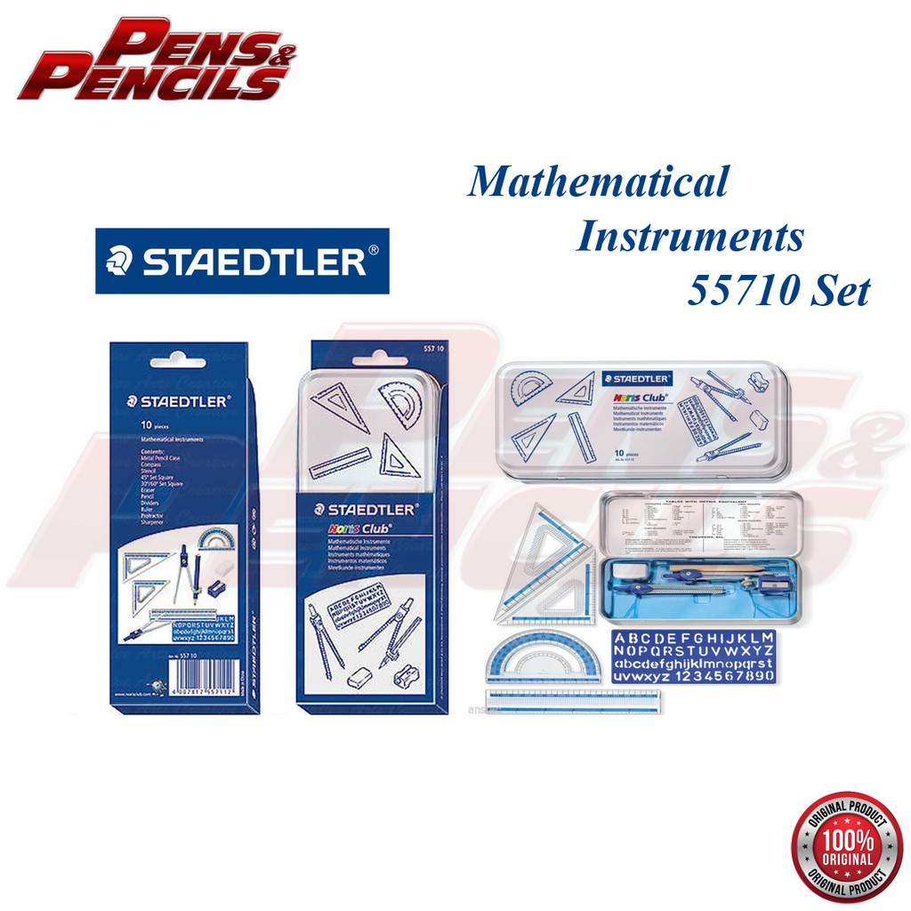 Staedtler Mathematical Instruments Geometry Stationery Math Set 55710 ...