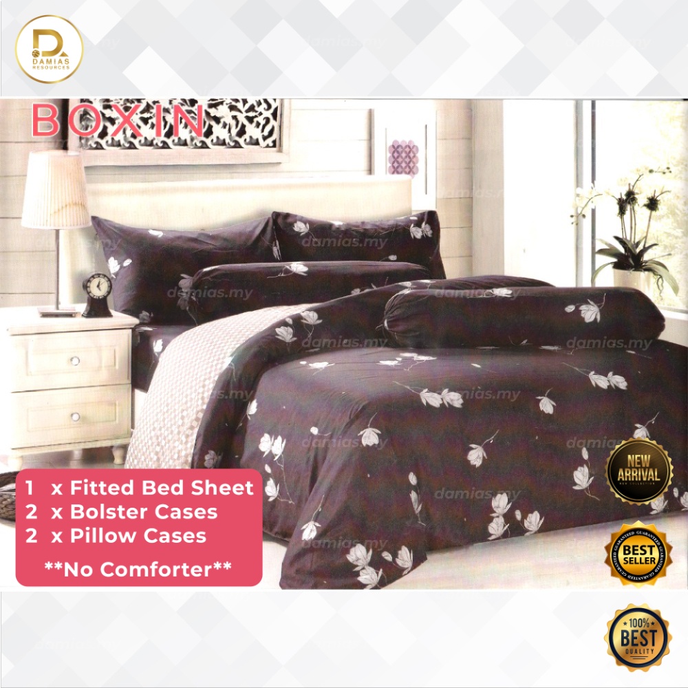 DEKO BILIK DENGAN CADAR KING 5IN1 FITTED IBNUSINA COTTON KAIN TEBAL HARGA KILANG KING BEDSHEETS ...
