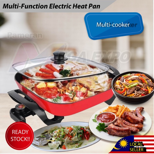 Multifunction electric heat pan ( non stick ) | Shopee Malaysia