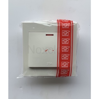 UMS 9120N 20A DOUBLE POLE LARGE ROCKER SWITCH (NEON) WATER HEATER SWITCH / AIR COND SWITCH suis ...