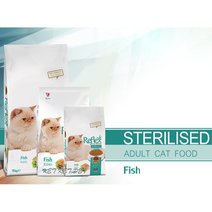 REFLEX FISH PREMIUM CAT FOOD-15KG STERILISED(SALMON) | Shopee Malaysia