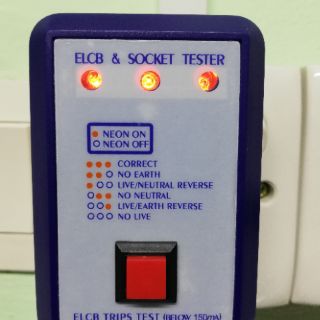 13A ELCB & SOCKET TESTER ELCB TRIPS TEST BELOW 150mA,300mA | Shopee ...