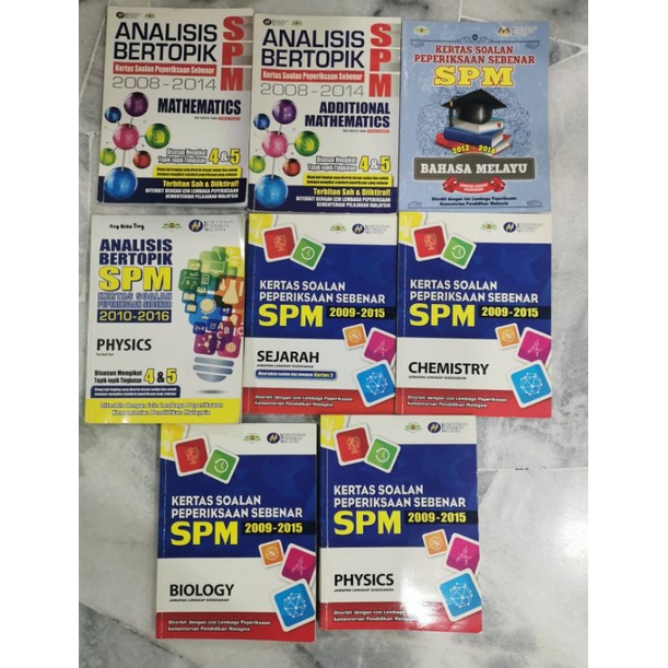 SPM pass year paper kertas soalan sebenar KPM biology physics chemistry ...