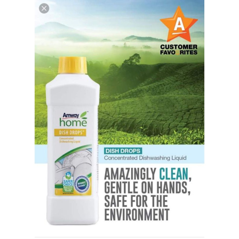 DISH DROPS Concentrated Dishwashing Liquid (1L) + Plastic Squeeze ...