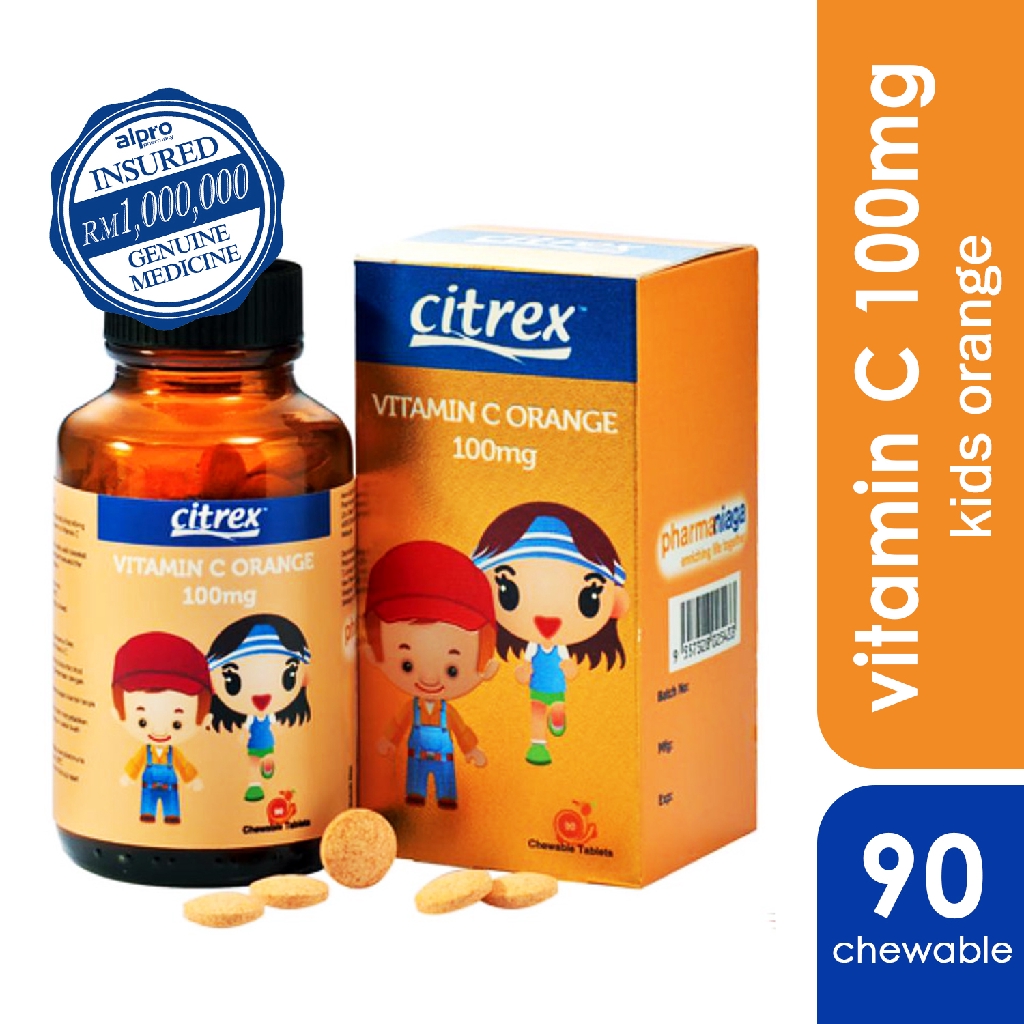 Citrex Vitamin C 100mg Chewable Tablet (90's) | Shopee Malaysia