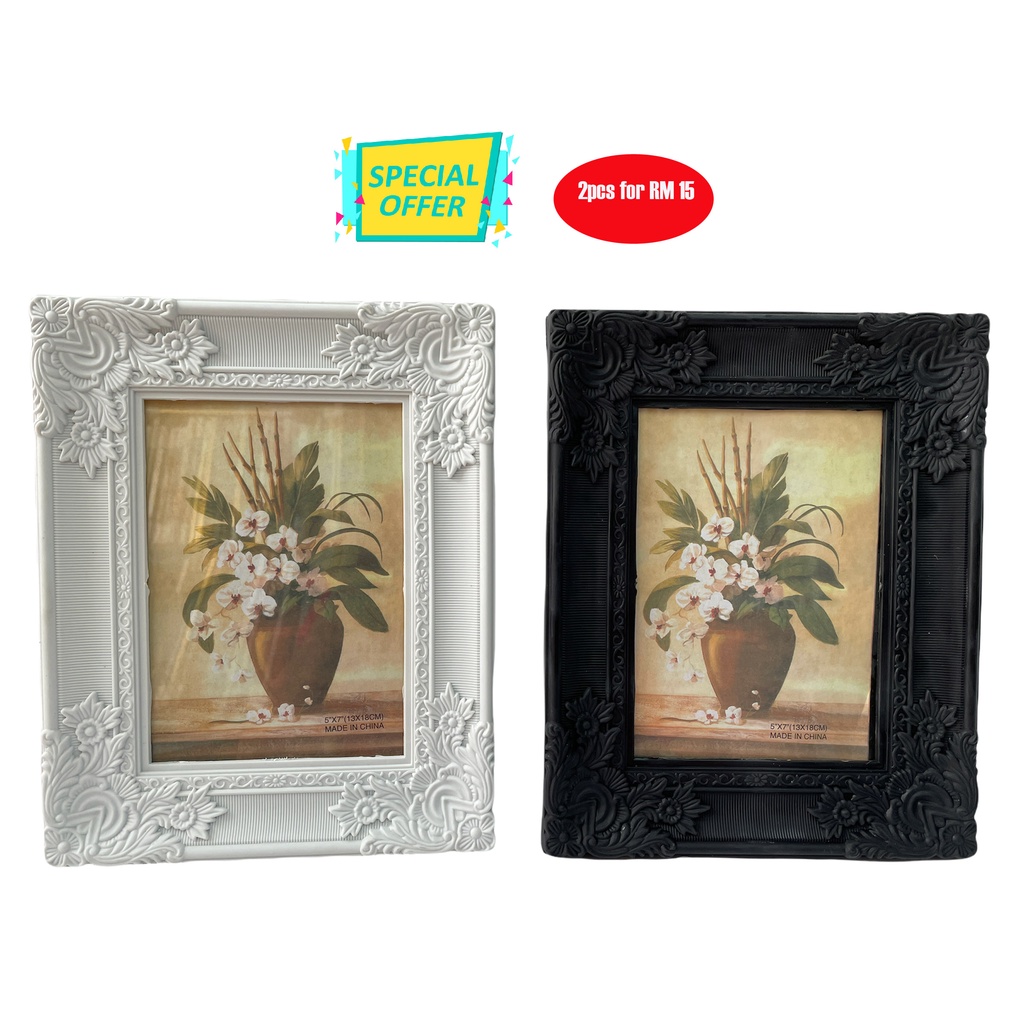 Photo Frame Size 5R - (2pcs) | Shopee Malaysia